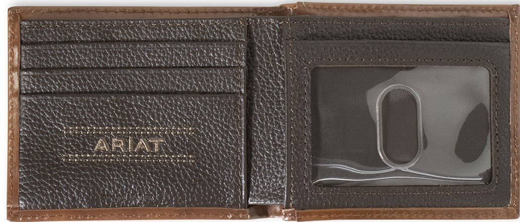 Ariat Men's Bi-Fold Leather Wallet with Southwestern Inlay – Wild West ...