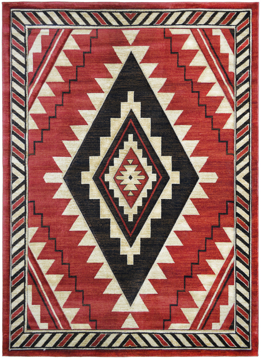 "Taos Red" Lodge Area Rug Collection - Available in 4 Sizes! – Wild ...