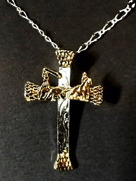 "Team Roper" Western Horseshoe Nail Cross Necklace – Wild West Living