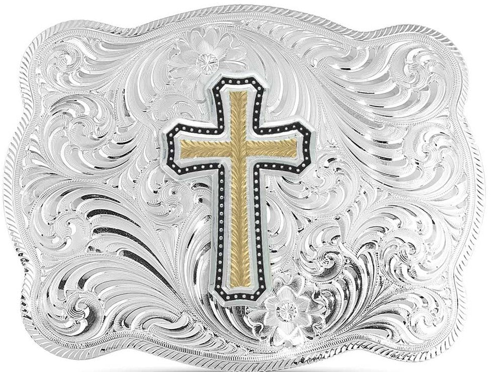 Simple Scalloped Silver Golden Faith Buckle - Made in the USA – Wild ...