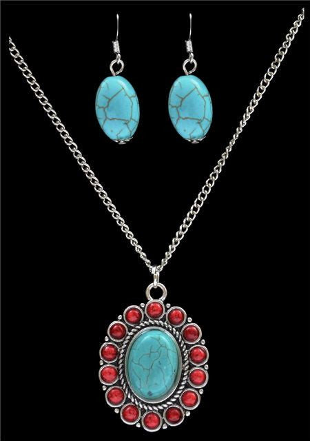 Silver Strike Turquoise & Cobalt Necklace and Earrings – Wild West Living