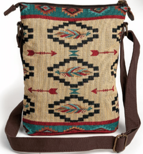 "Native Feathers" Woven Crossbody Bag – Wild West Living