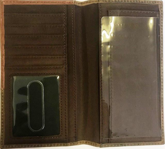 Western 2-Tone Leather Rodeo Wallet with Diamond Shaped Concho – Wild ...