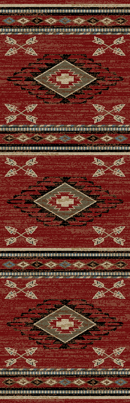 "Arrowhead Red" Western Area Rug (4 Sizes Available) – Wild West Living