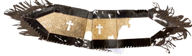 Western Brazilian Cowhide Cross Table Runner - 5' – Wild West Living