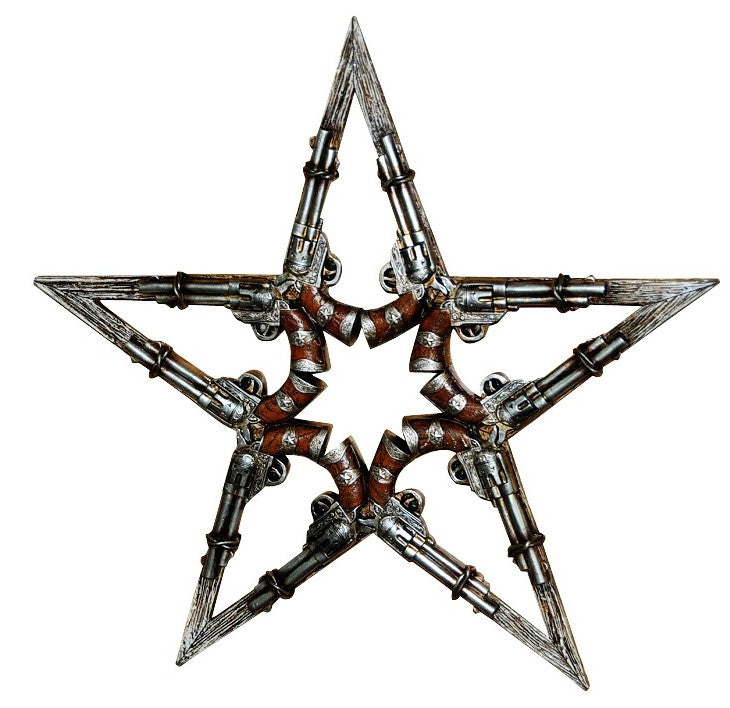 Pistol Revolver Star Plaque – Wild West Living