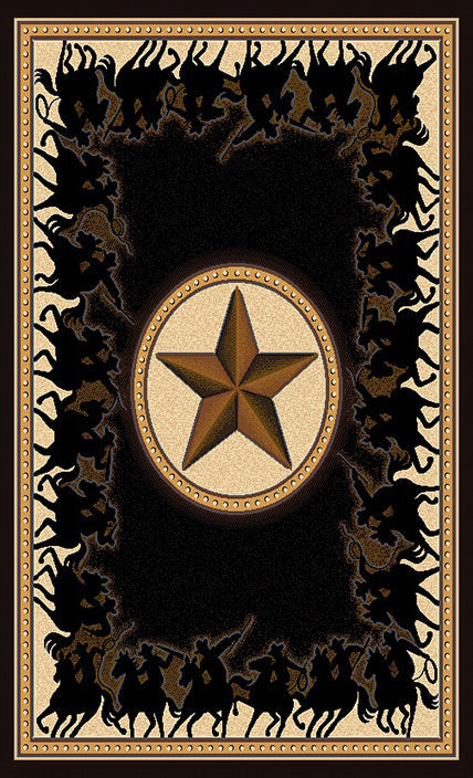 Lone Star Riders Black Rug Collection - 4 Sizes to Choose From! – Wild ...
