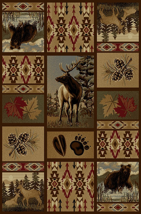 Wilderness Bear & Elk Area Rug (4 Sizes Available) – Wild West Living