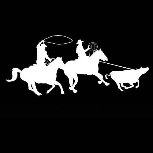 "Team Roping 6" High Performance Vinyl Decal – Wild West Living