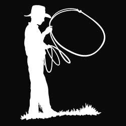 "Lasso Cowboy 2" High Performance Vinyl Decal – Wild West Living