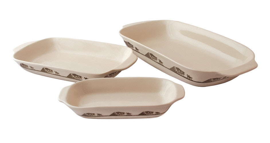 "Running Horses" Western Baking Dishes - 3 Piece Set – Wild West Living