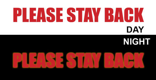 "Please Stay Back" 15in Strip Reflective Trailer Decal – Wild West Living