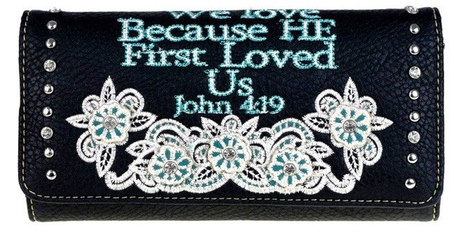"We Love" Western Ladies' Bible Verse Wallet – Wild West Living