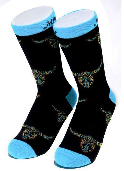 Longhorn Western Socks - Black – Wild West Living