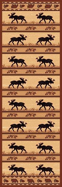 "Moose & Bear" Rustic Northwoods Area Rug (5 Sizes Available) – Wild ...