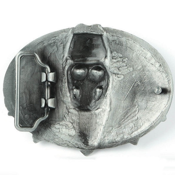 Cowboy Skull Metal Belt Buckle - Red – Wild West Living