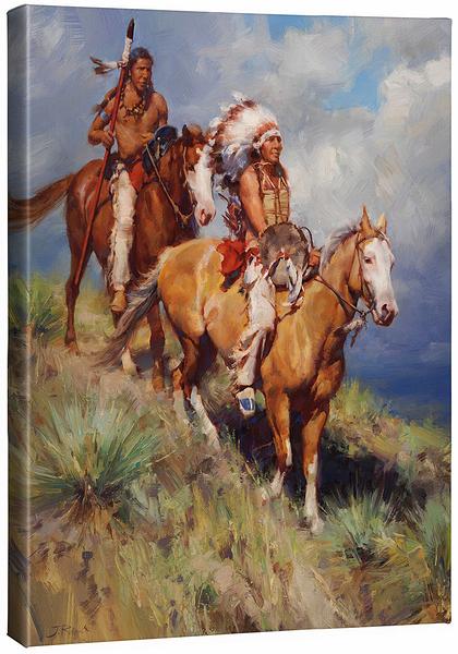 The Return of Red Cloud – Native Americans 19"x 24" Gallery Wrapped Ca ...